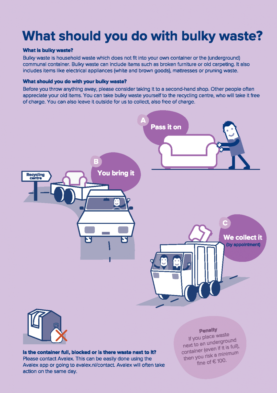 Bulky waste flyer - Avalex